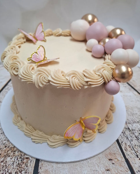 Crafty Cakes | Exeter | UK - Buttercream, Bubbles, & Butterfly Cake