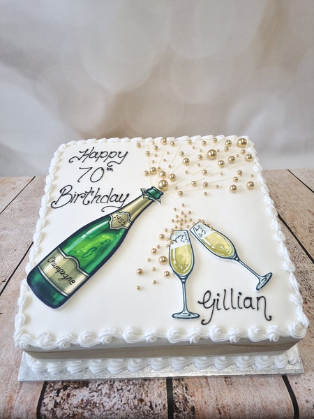 Crafty Cakes | Exeter | UK - Champagne Celebration Cake