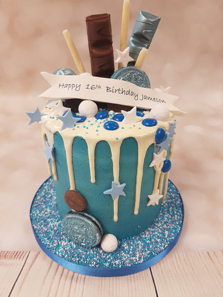 Crafty Cakes | Exeter | UK - Blue Space Mission Drip Cake