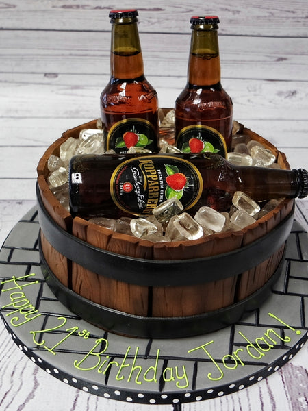 Beer Keg Cake Aged To Perfection Wine Barrel On The Log Cake